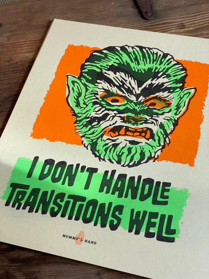 Werewolf in Therapy - Risograph Print, Illustration, Design, Limited ...