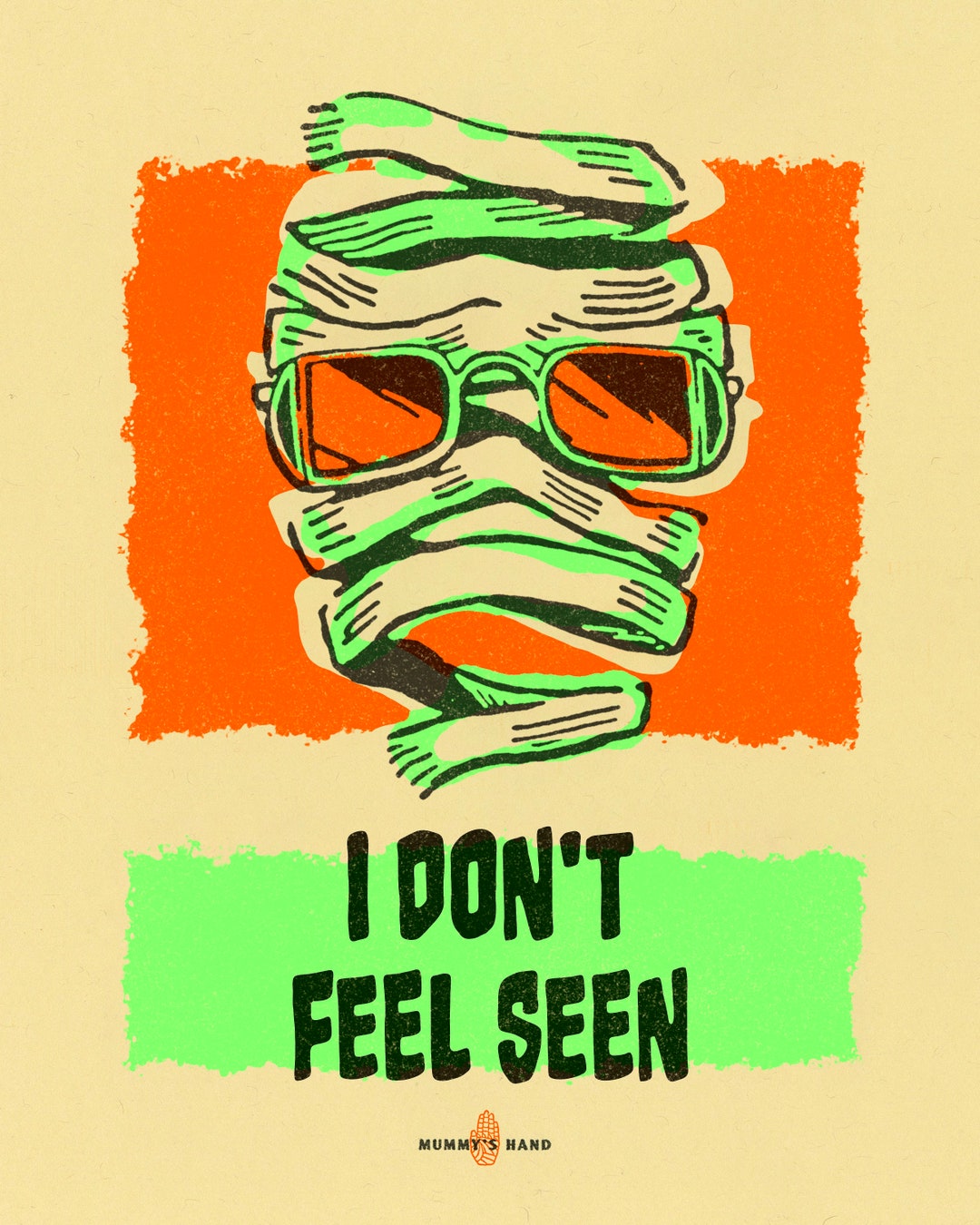 Invisible Man in Therapy - Risograph Print, Illustration, Design ...