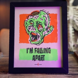 Zombie in Therapy - Risograph Print, Illustration, Design, Limited ...