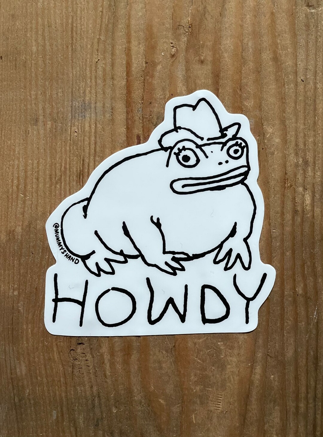 Howdy Frog - Cowboy Hat Frog Sticker - Etsy