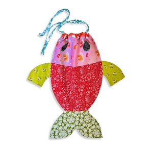 Kid's Drawstring Fish Bag- Handmade in Haiti. - Etsy