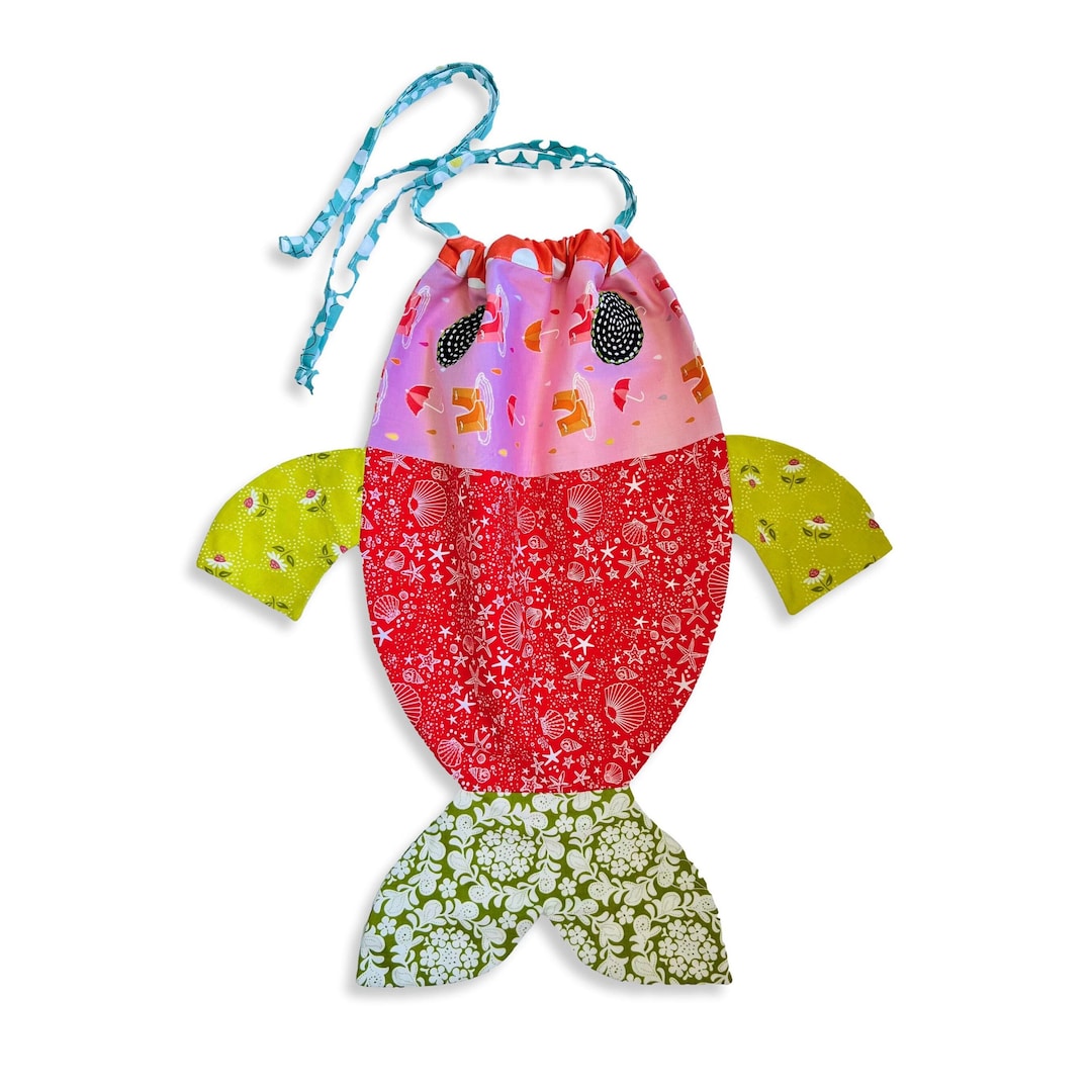 Kid's Drawstring Fish Bag- Handmade in Haiti. - Etsy