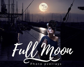 Moon Overlays Photoshop - Etsy
