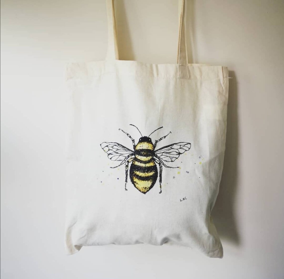 The Bee Tote Bumble Bee Tote Bag Bee Tote Bag Bee Design - Etsy
