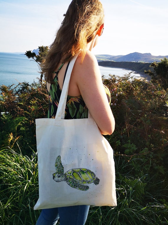 The Turtle Tote Turtle Design Turtle Bag Shopping Bag | Etsy