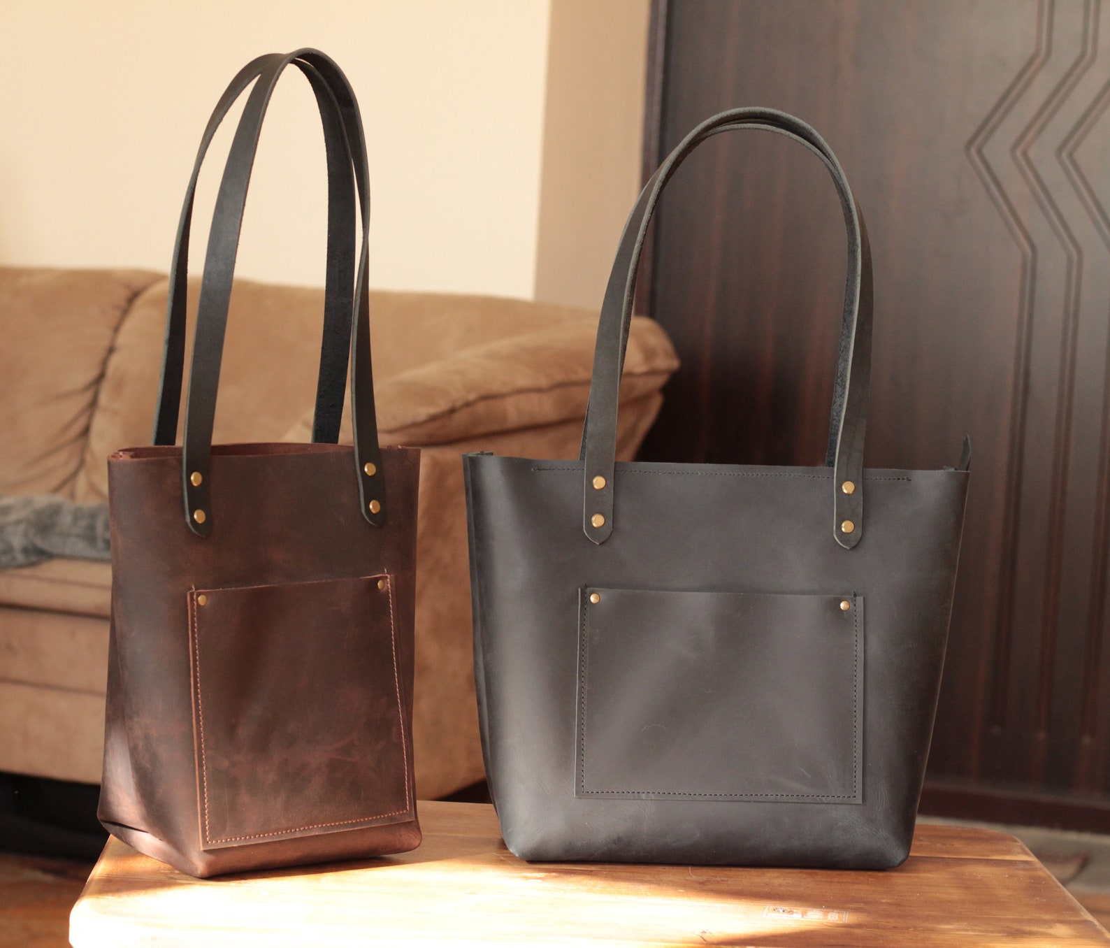 Leather Tote Bag Leather Tote Leather Bag Leather Tote - Etsy