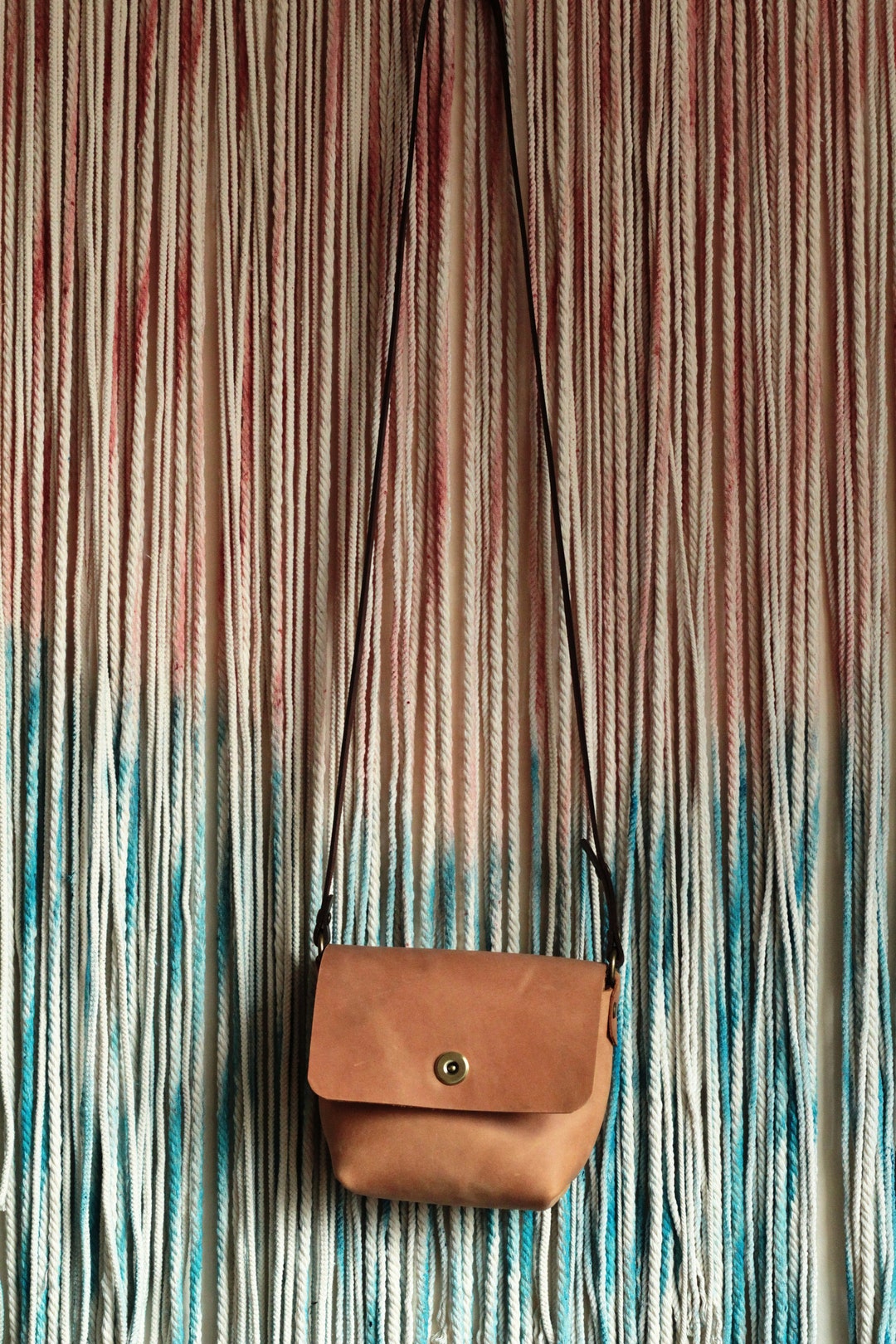 Dark Brown Leather Crossbody Bag. Small Minimalist Leather - Etsy