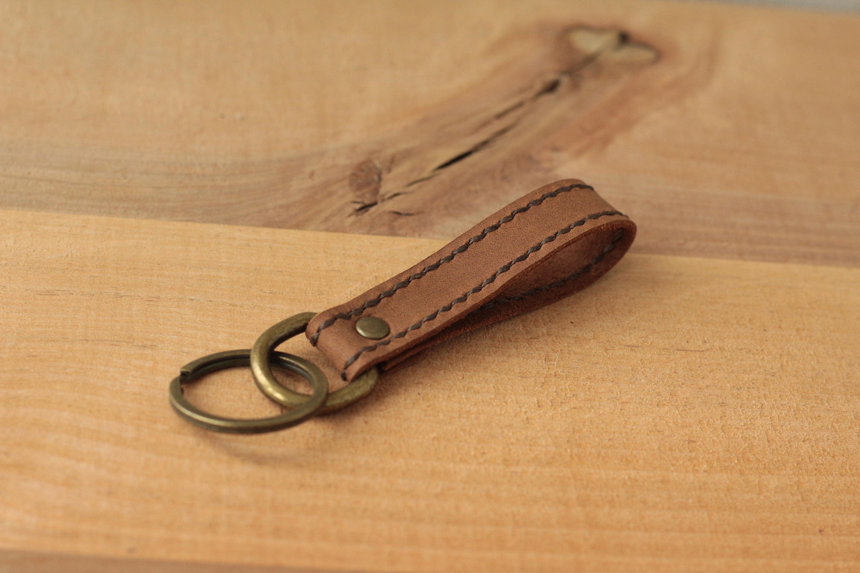 Personalized Leather Keychain For Him Custom Leather Etsy