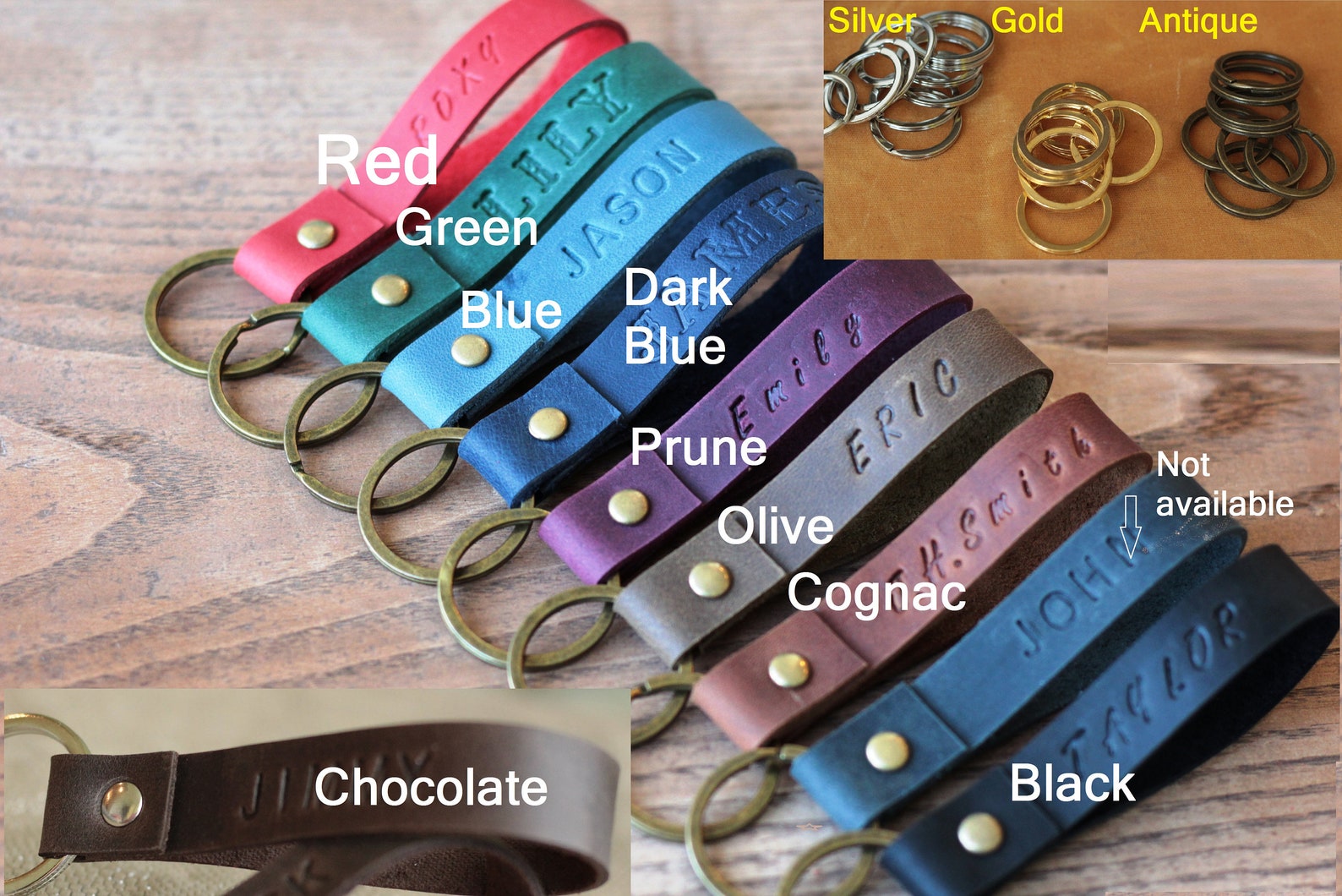 Personalized Leather Keychain for Him Custom Leather - Etsy