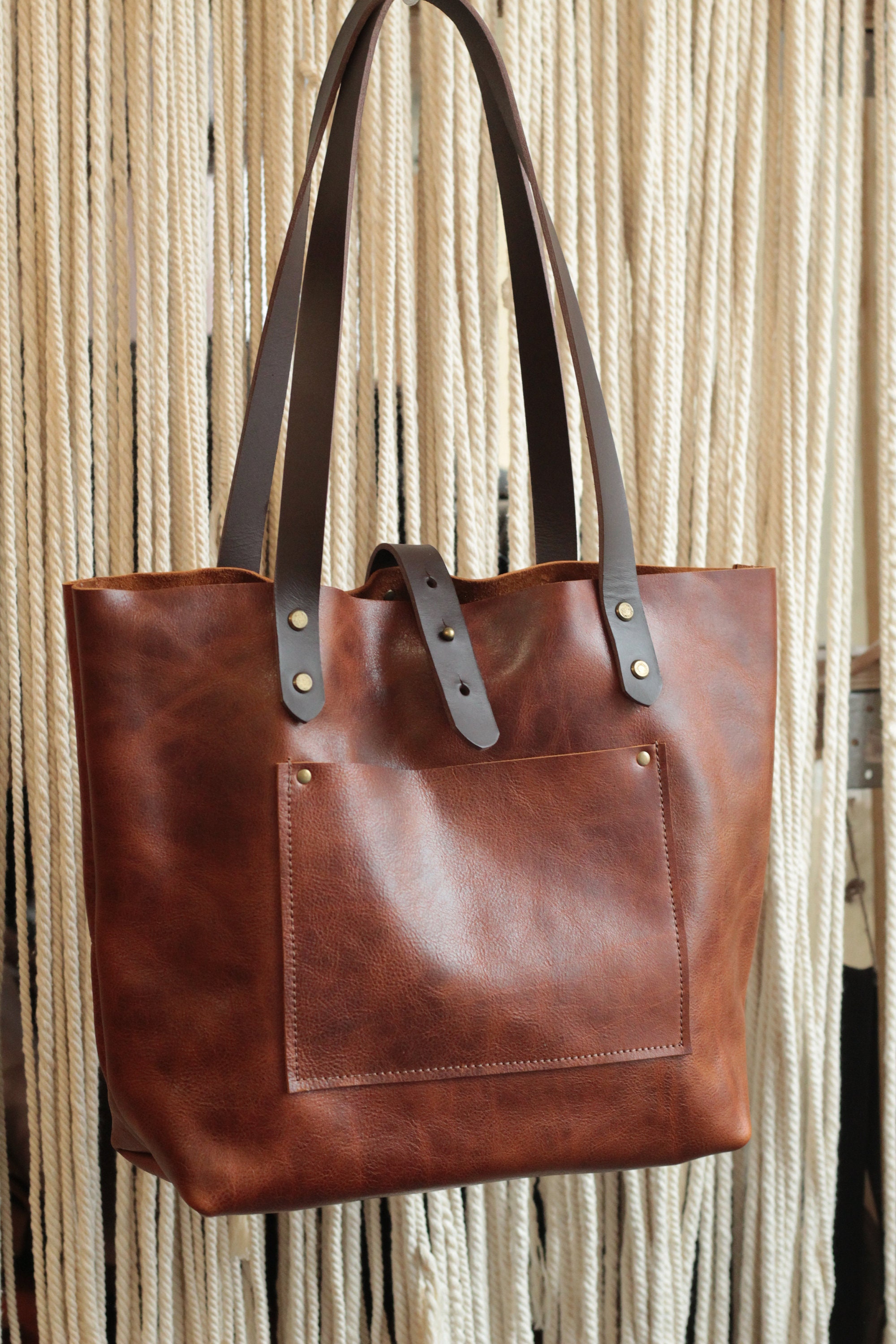 Leather tote bag Tote bag leather Tote bag Leather tote | Etsy