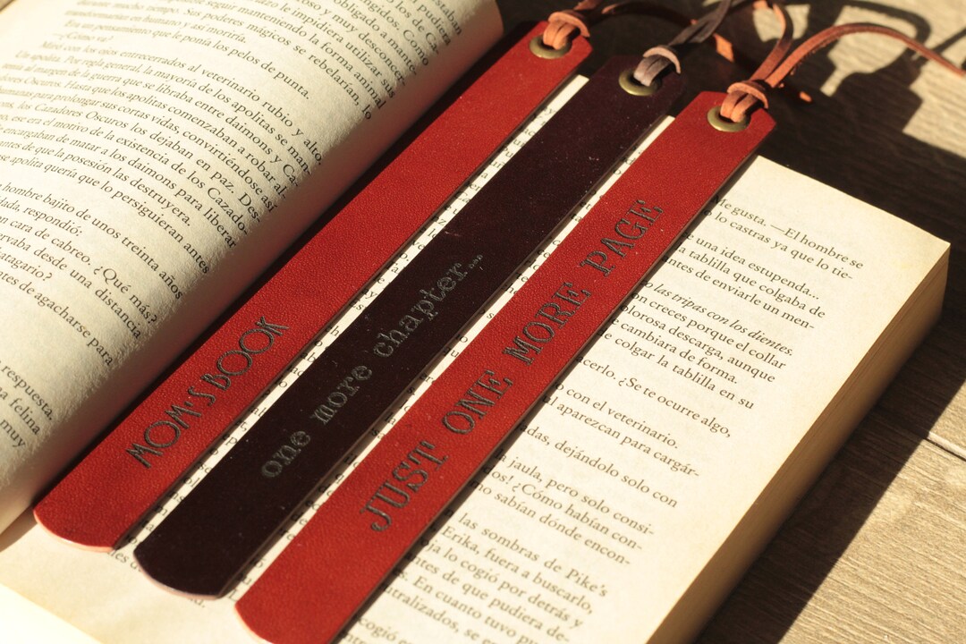 Custom Engraved Personalized Leather Bookmark Handcrafted - Etsy