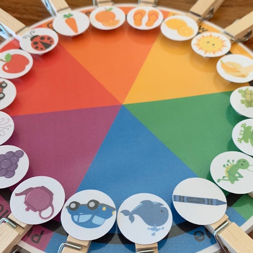 Color Matching Wheel Homeschool Preschool Kindergarten - Etsy
