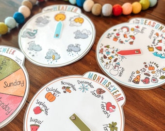 Days of the Week Printable, Kids Learning Calendar, Circle Time ...