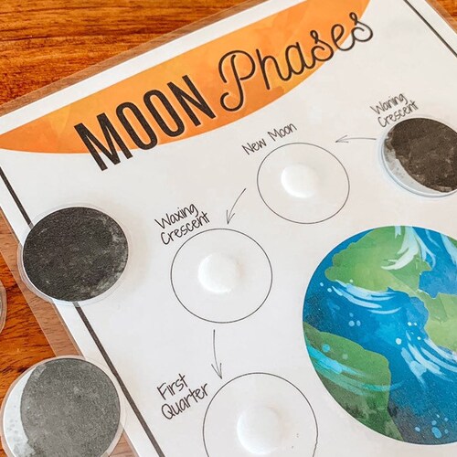 Moon Phases Activity Printable Moon Phase Game Educational | Etsy