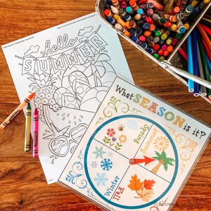 Seasons Wheel Printable Circle Time Learning Tool Spring - Etsy Canada