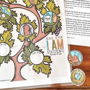 Jesus' I Am Statements Printable Bible Study, Sunday School Lesson ...