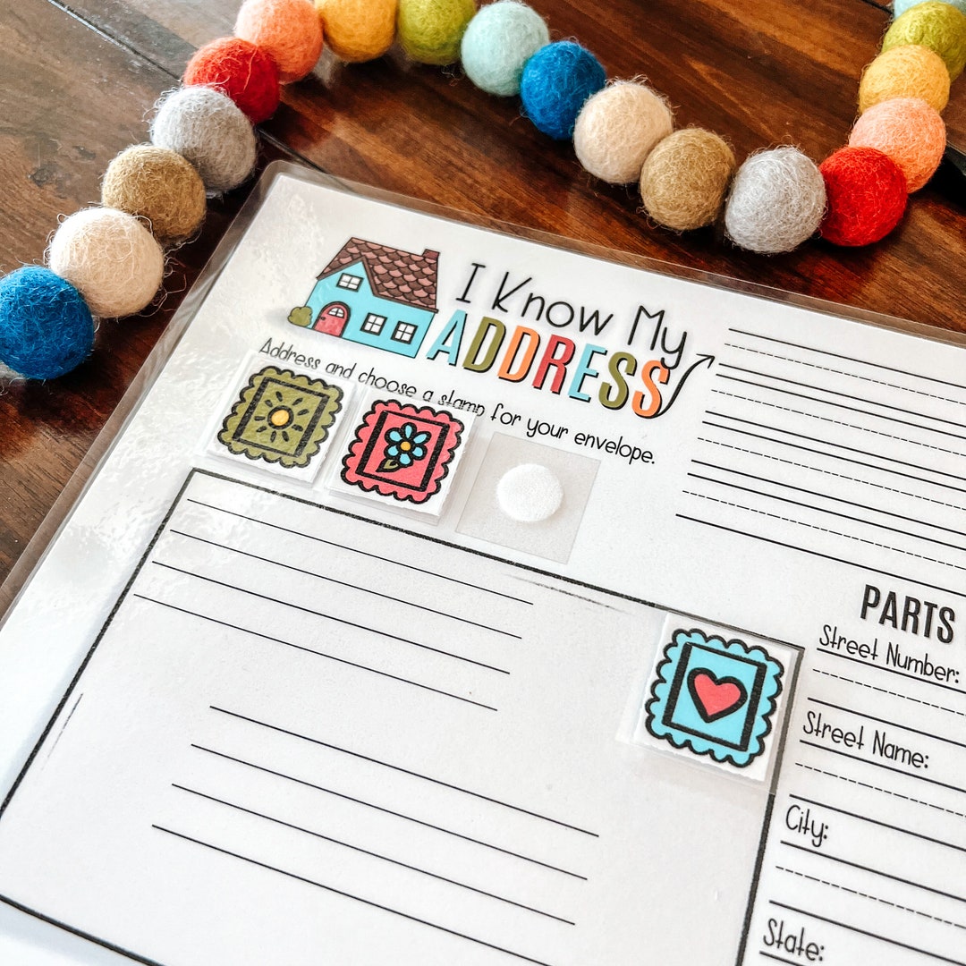 Address Kids Activity, Address Practice, Homeschool Printable ...