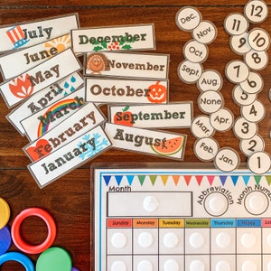 Perpetual Calendar Circle Time Printable Classroom Calendar | Etsy