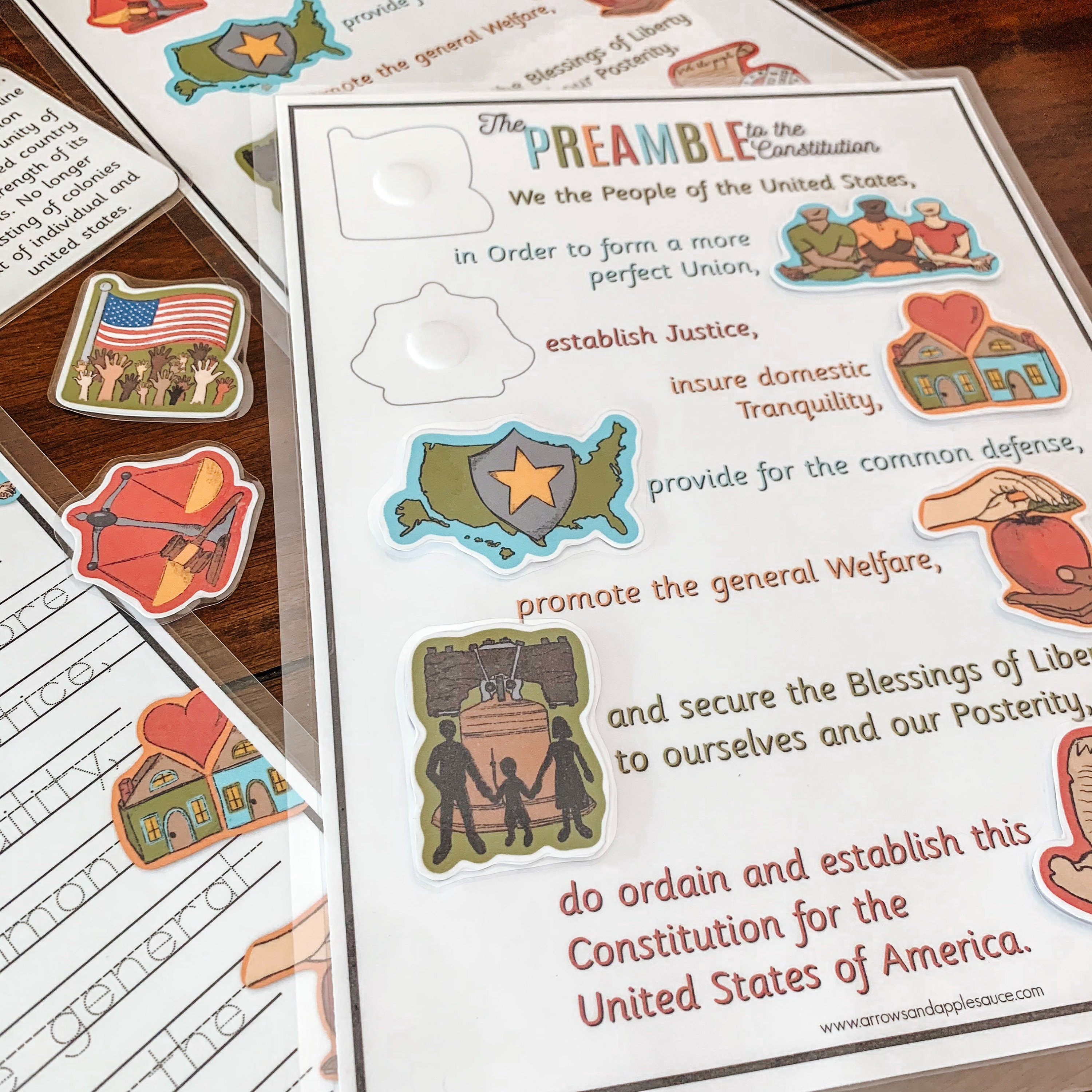 Preamble to the Constitution Printable Activity Pack, United States ...