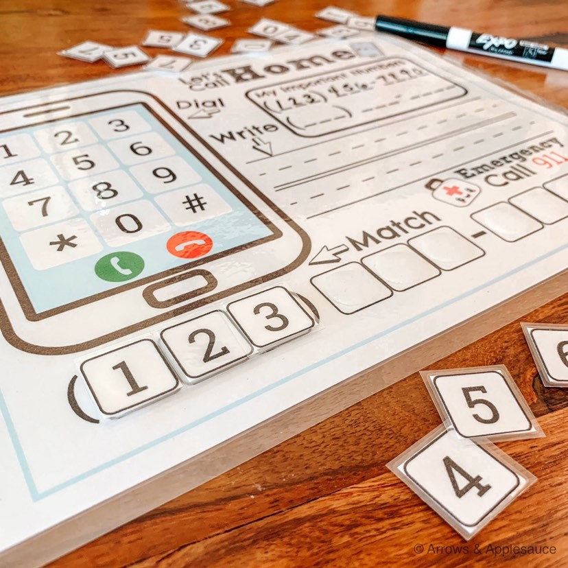 Phone Number Kids Activity Phone Number Practice About Me - Etsy