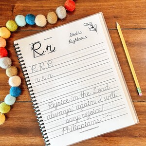 Cursive Alphabet Bible Verses, Printable Cursive Workbook, Scripture ...