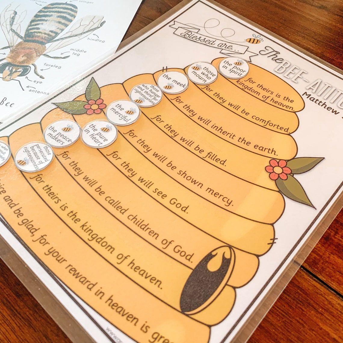 Beatitudes Kids Activity Printable Bible Verse Game Bible | Etsy