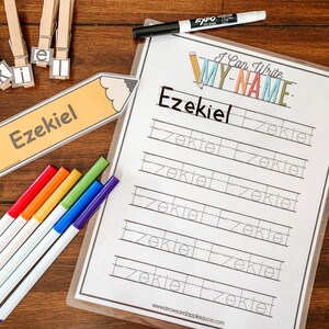 EDITABLE Name Practice, Kids Printable Name Tracing Matching Activity ...