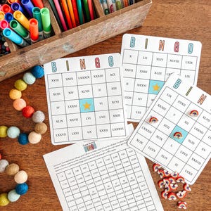 Roman Numeral Printable Activities, Bingo Game, Counting Cards ...