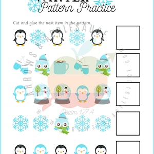 Preschool Math Printable Winter Activity Pack, Homeschool Printables ...