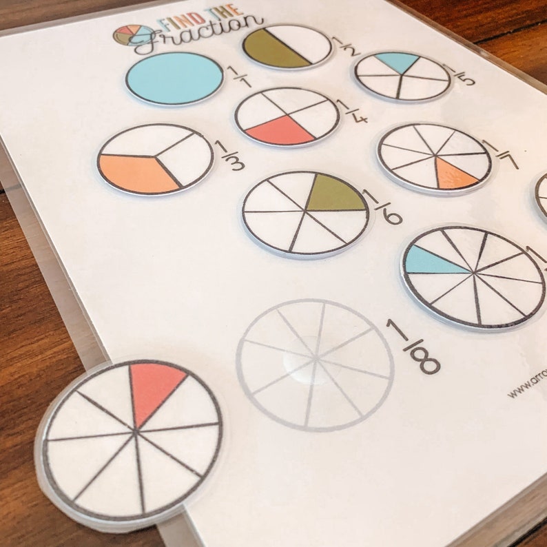 Fraction Find Create A Fraction Printable Activity Set - Etsy