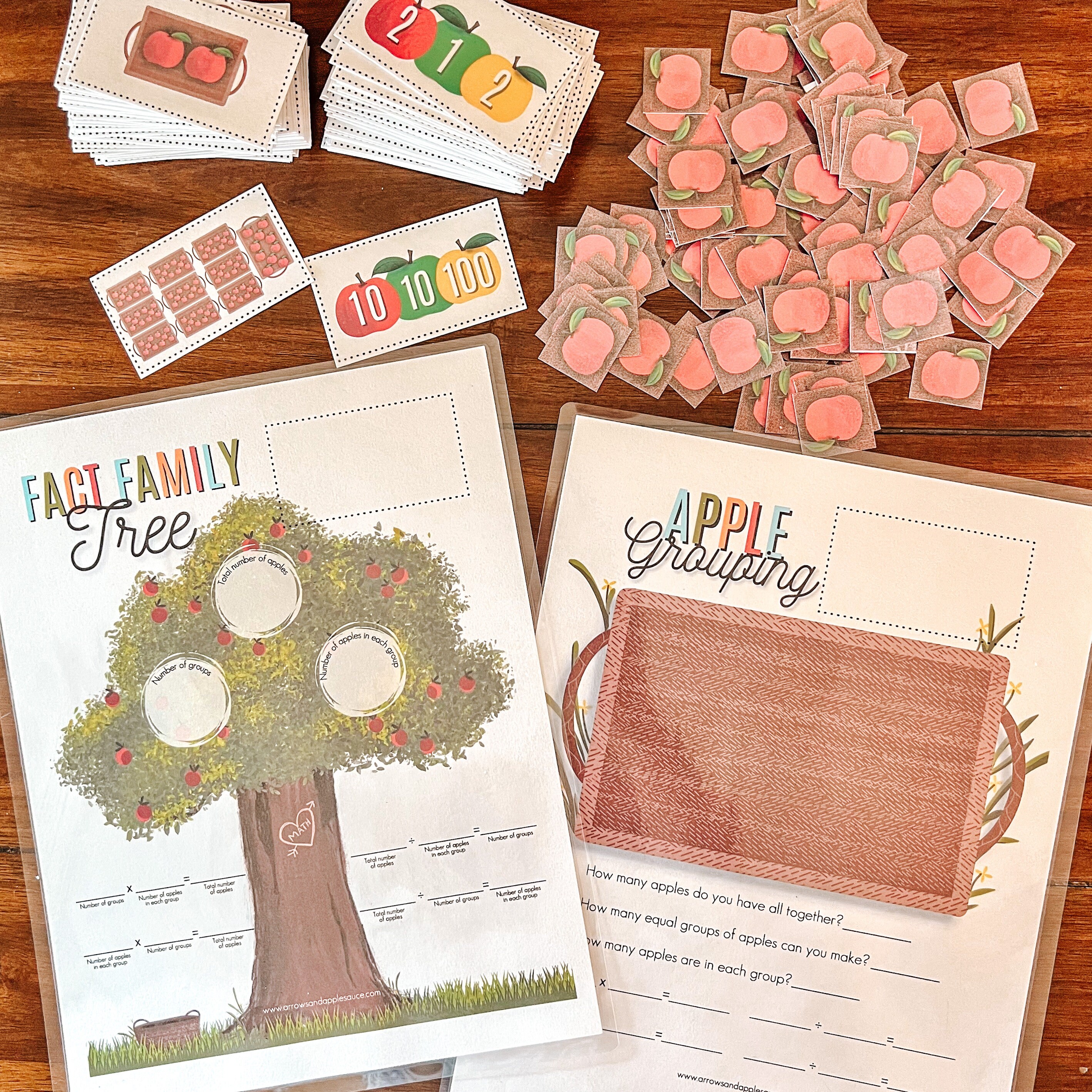Multiplication + Division Fact Family Math Practice Set, Printable ...