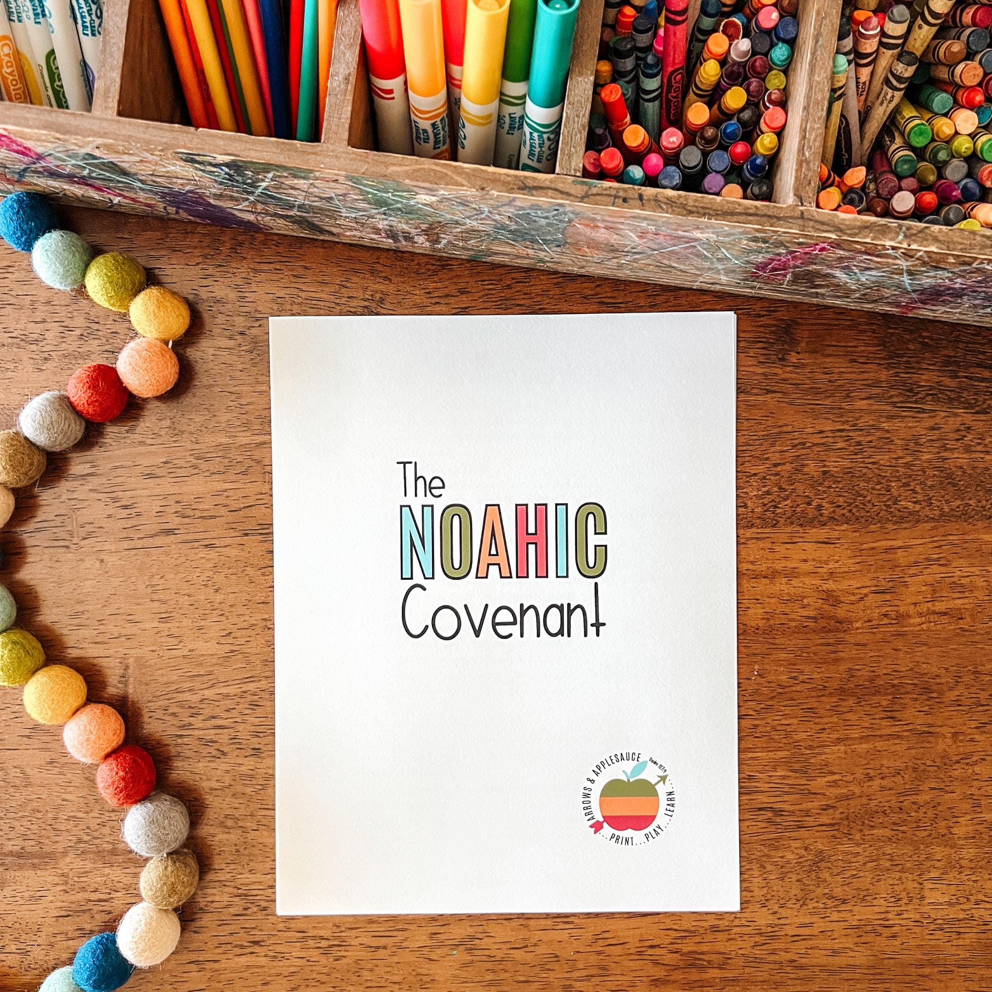 Noah's Ark Kids Bible Study, Noahic Covenant Rainbow Printable Activity ...