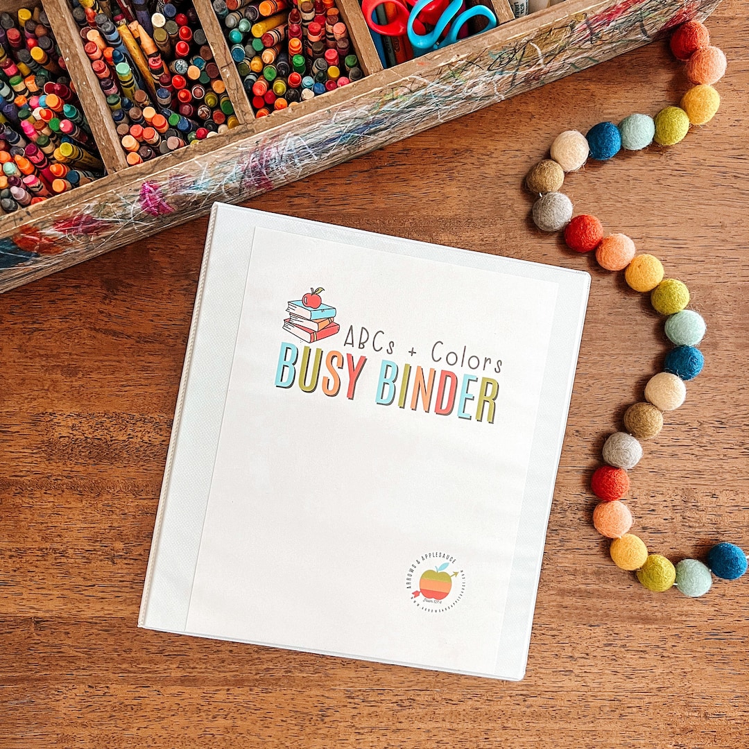 Alphabet Colors Busy Binder, Busy Book, Printable Preschool Curriculum ...