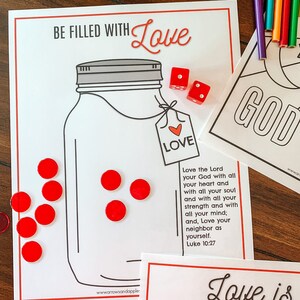 God is Love Bible Activity, Printable Kids Bible Study, John 3:16 ...