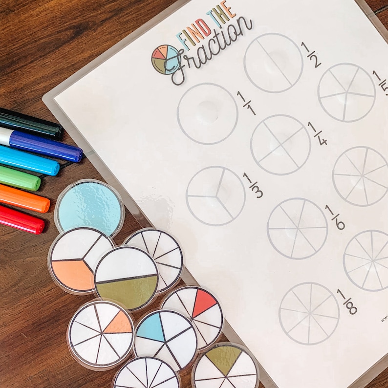Fraction Find Create A Fraction Printable Activity Set - Etsy