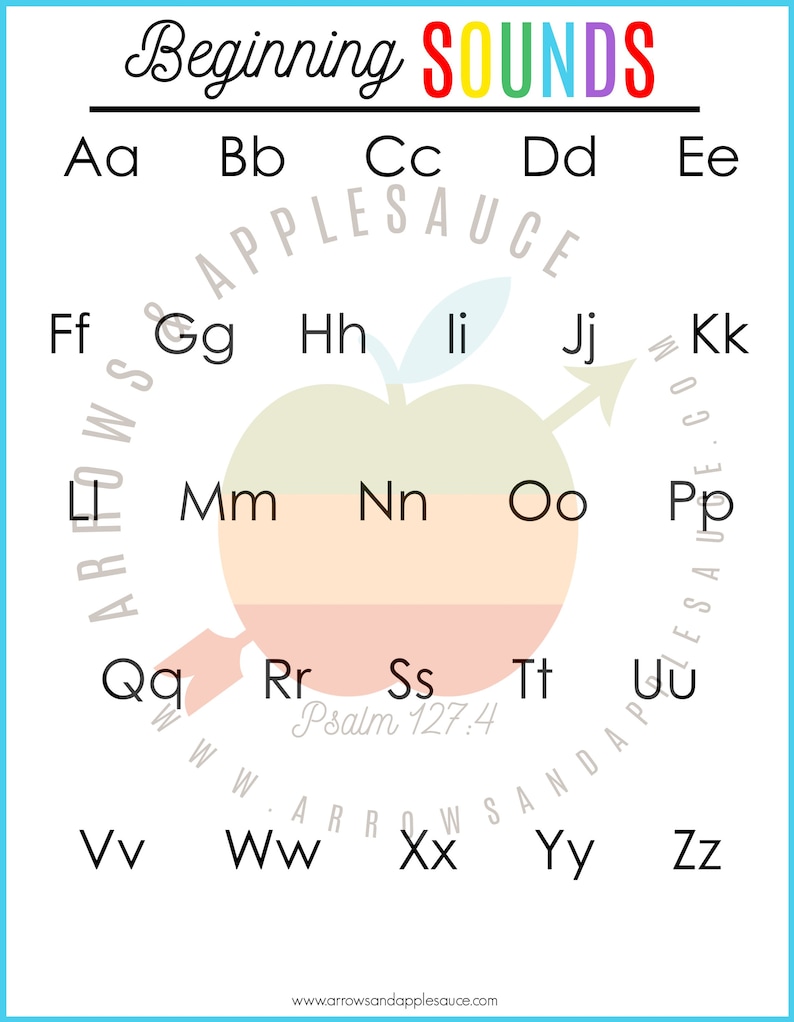 Beginning Sounds Printable Alphabet Game Preschool | Etsy