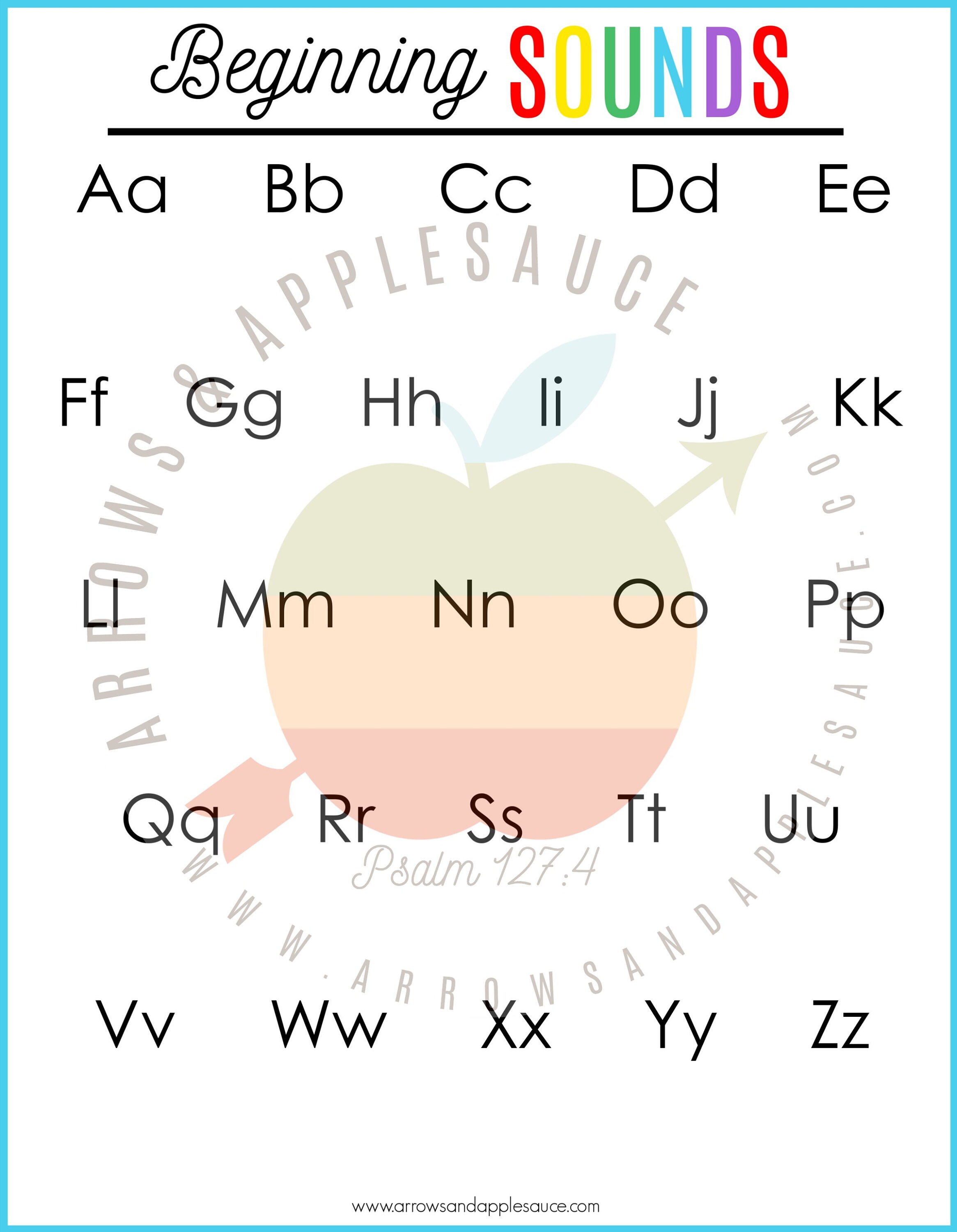 Beginning Sounds Printable Alphabet Game Preschool | Etsy