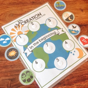 7 Days of Creation Printable, Christian Kids Matching Game, Genesis ...