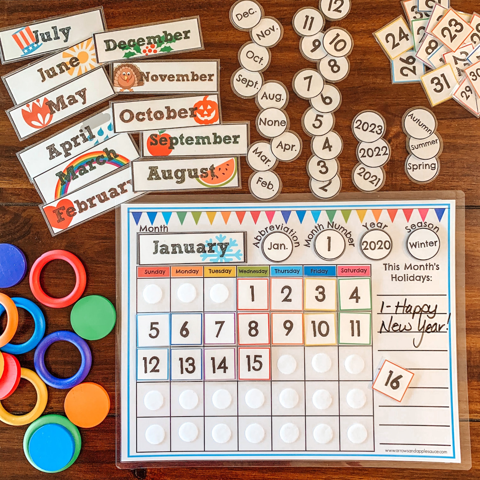 Perpetual Calendar Circle Time Printable Classroom Calendar | Etsy