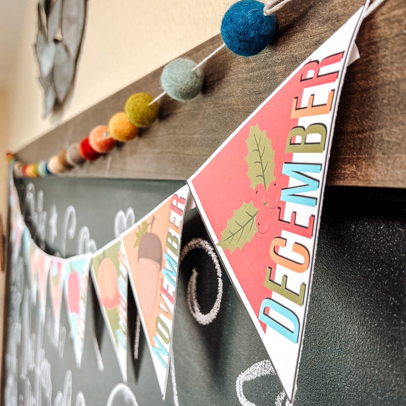 Months of the Year Banner Printable Banner Classroom Decor - Etsy
