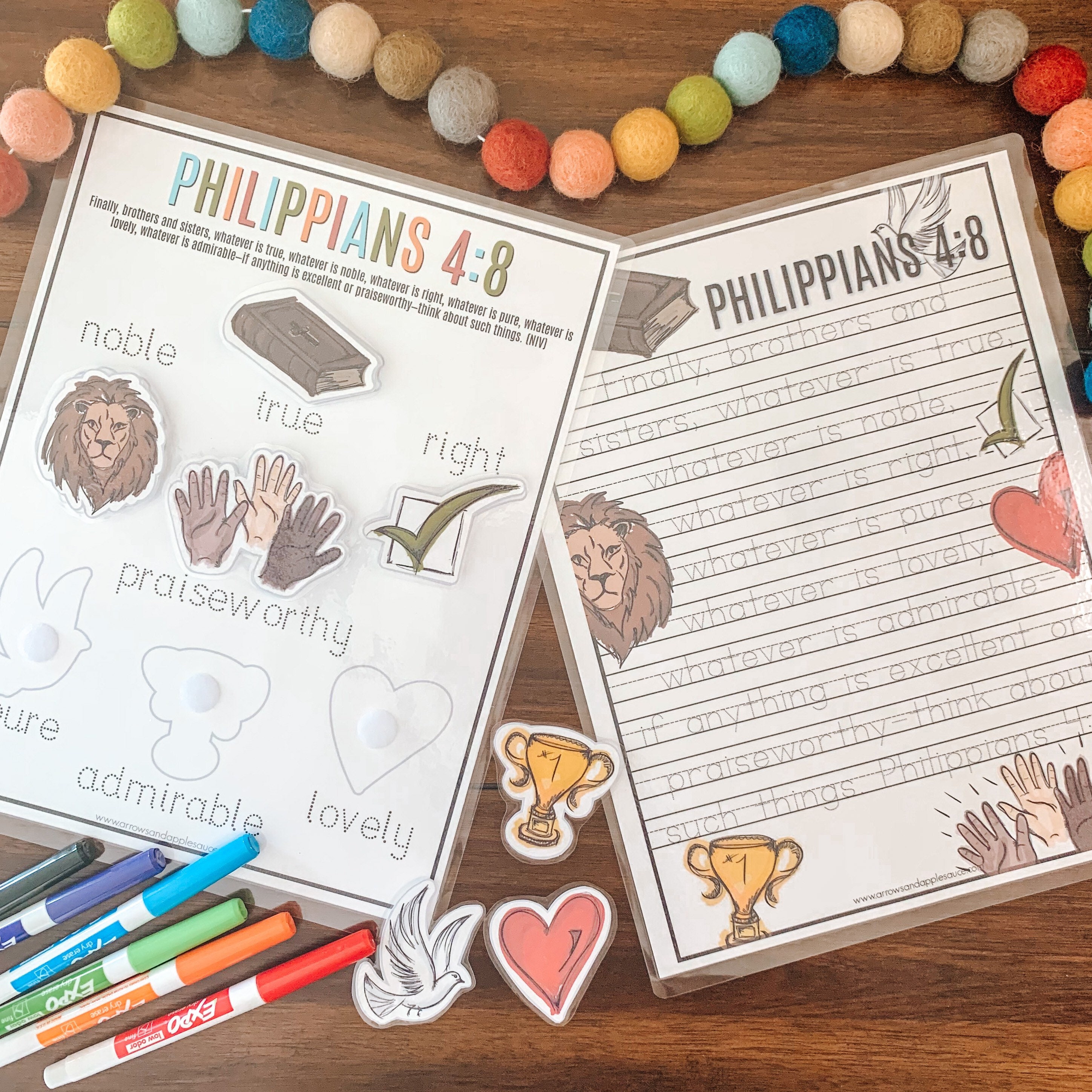 Bible Verse Activity, Philippians 4:8, Printable Kids Bible Study ...