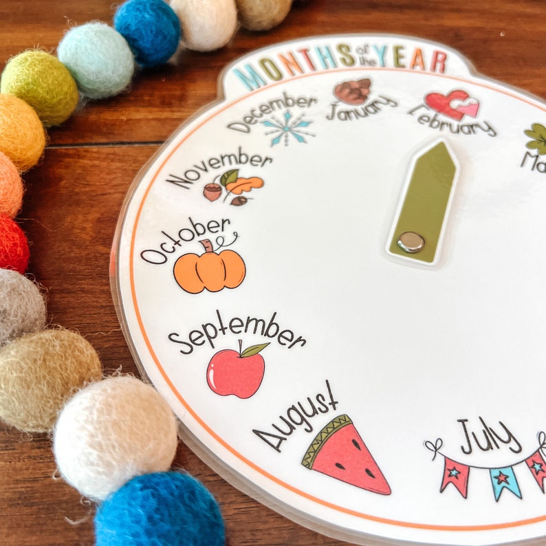Months of the Year Printable Classroom Calendar Circle Time - Etsy