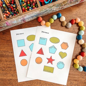 Learning Shapes, Shape Matching Game, Educational Preschool Printable ...