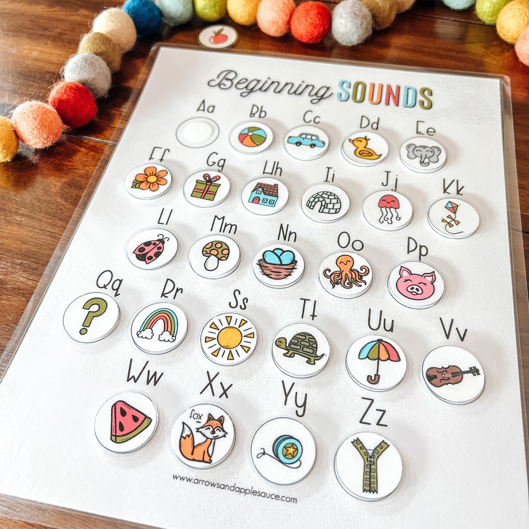Beginning Sounds, Printable Alphabet Game, Preschool Curriculum ...