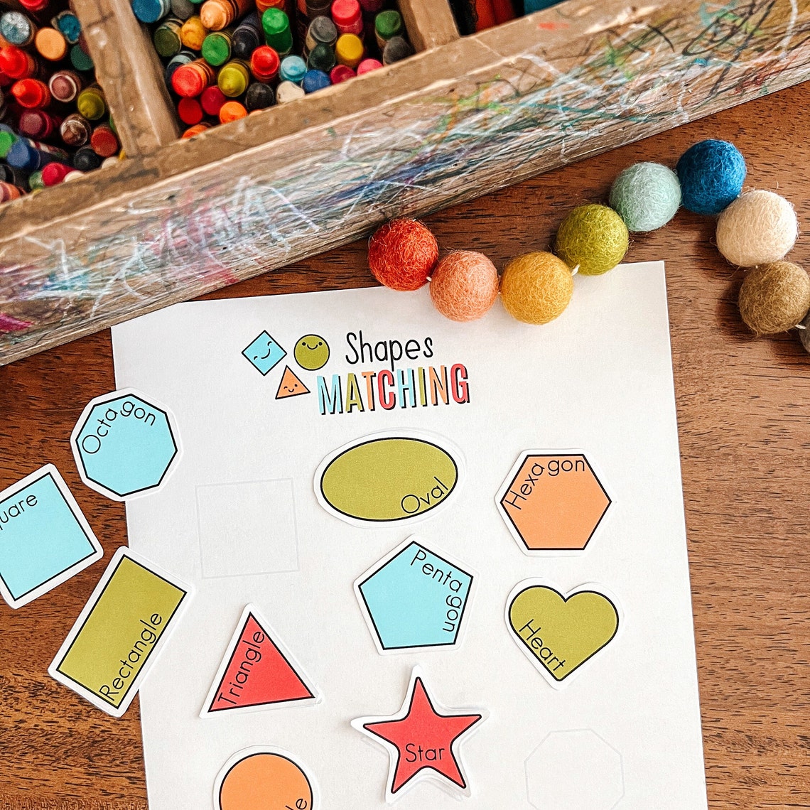 Learning Shapes, Shape Matching Game, Educational Preschool Printable ...