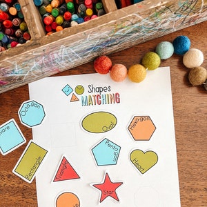 Learning Shapes, Shape Matching Game, Educational Preschool Printable ...