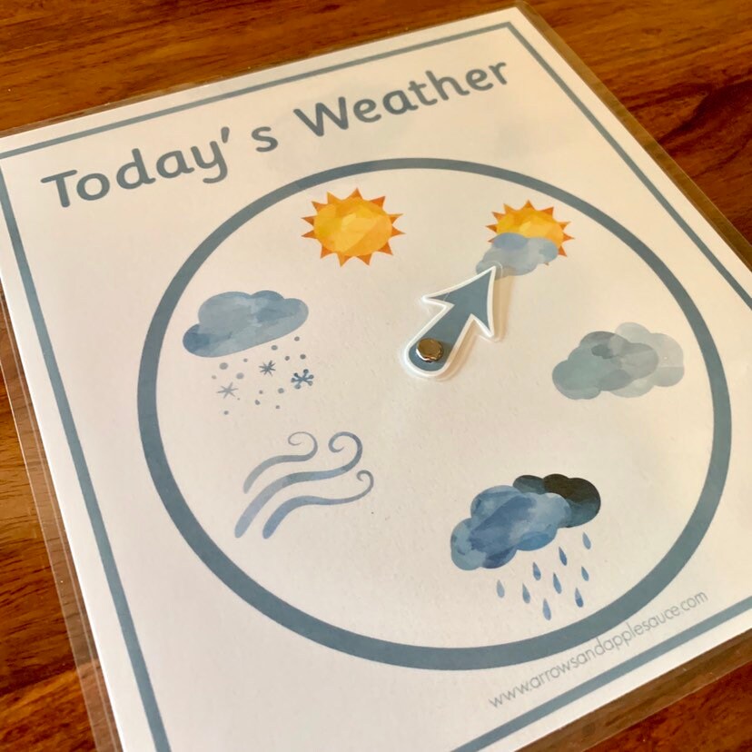 Montessori Weather Activity Set Printable Homeschool Weather - Etsy ...