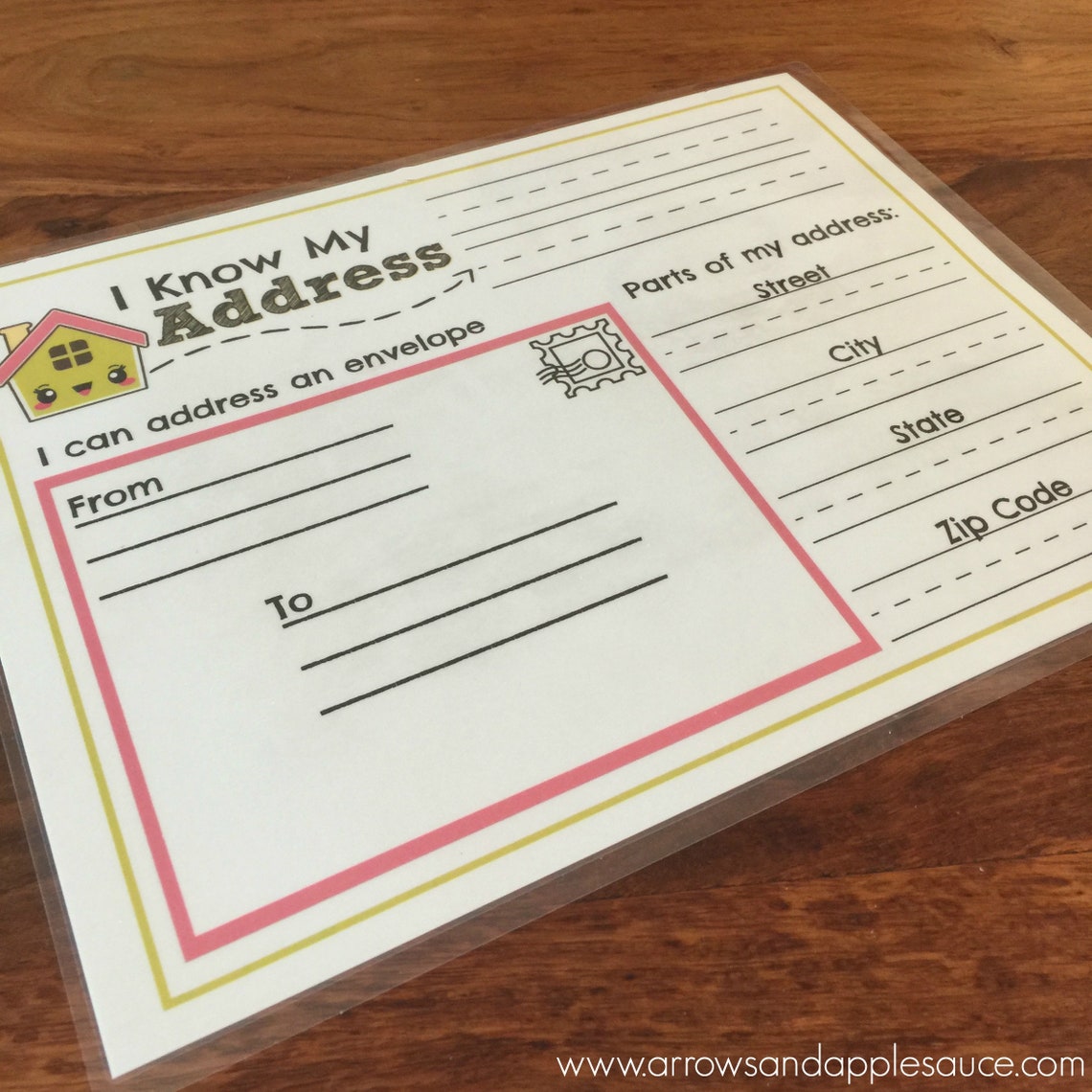 Address Kids Activity Address Practice Homeschool Printable | Etsy