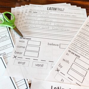 Latin Worksheets, Printable Classical Conversations Cycle 3 Latin, John ...