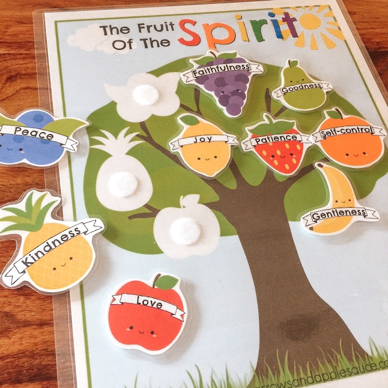 Fruit of the Spirit Game Preschool Printable Bible Verse - Etsy UK